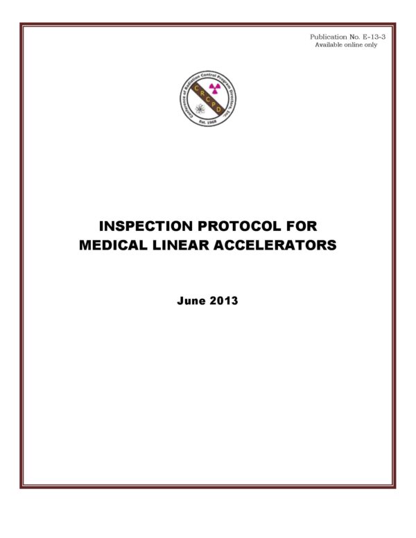 Inspection Protocol for Medical Linear Accelerators - CRCPD