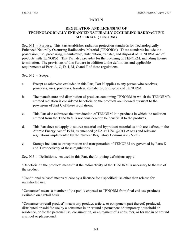 Part N - Regulation & Licensing of Technologically Enhanced Naturally ...