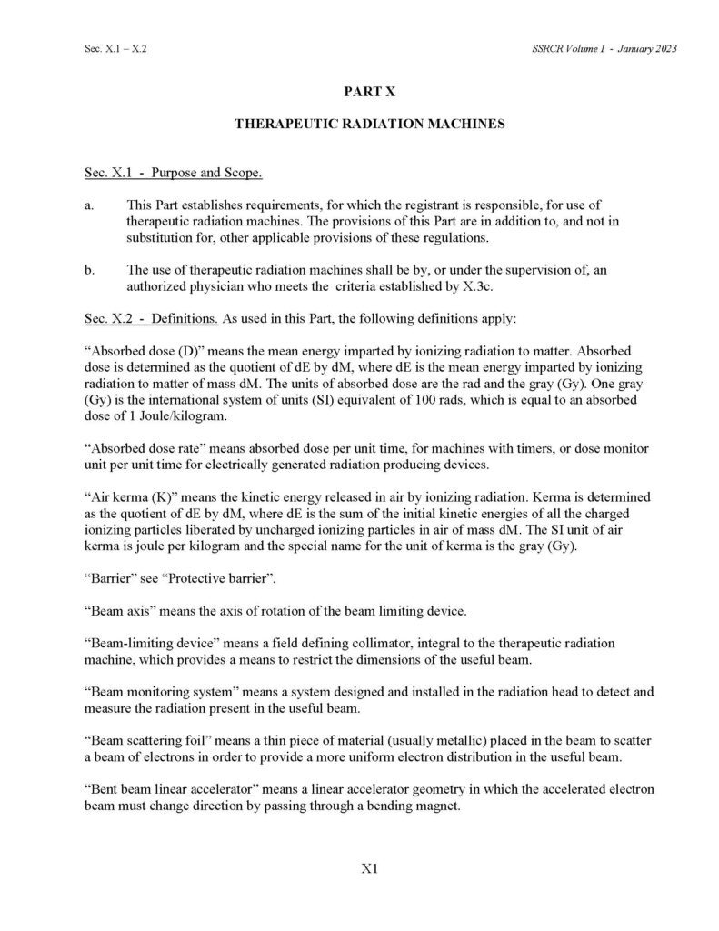 Part X - Medical Therapy - CRCPD